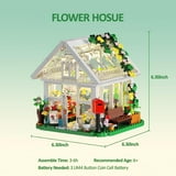 Flower House Miniature Building Set for Kids with LED Light, 597pcs ...