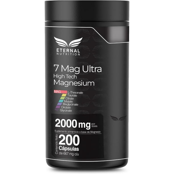 SEVEN MAG ULTRA 7 Tipos de Magnesio 200 capsulas 2000mg por porcion ETERNAL NUTRITION | Bodega ...