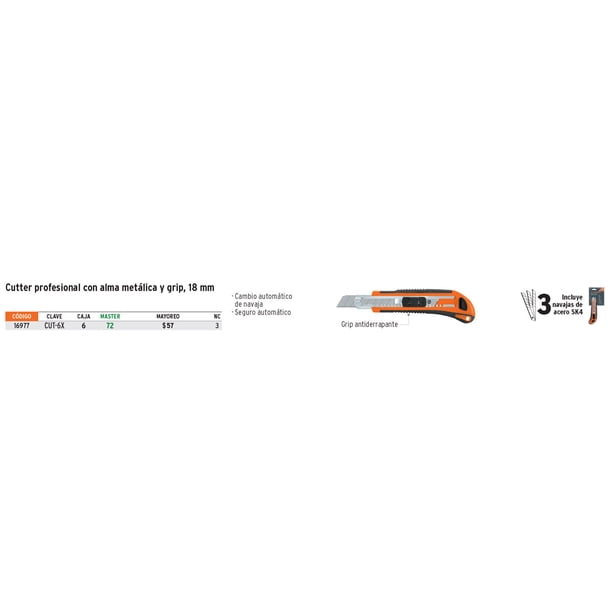 Cutter 6' con grip Truper Cutter 6' con grip | Bodega Aurrera en línea