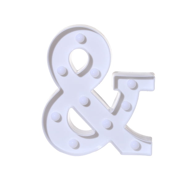 XZNGL Wood Board Alphabet Led Letter Lights Light Up White Plastic ...