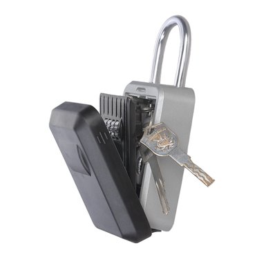Key Lock Box Portable Combination Lockbox Wall-Mounted Key Storage Box ...