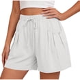 Beach Shorts for Women 2026 Plus Size Fashion Casual Solid Color Pants ...