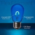 Wintergreen Lighting FlexFilament LED S14 Blue String Light Bulbs, 5 ...