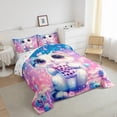 Cartoon Cat Twin Size Comforter Sets for Kids Girls Teens,Watercolor ...