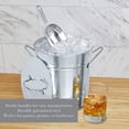 Insulated Ice Bucket With Lid & Scooper for Parties - Galvanized Metal ...