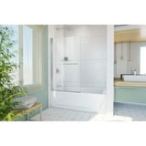 DreamLine SD-373458Q-04 Aqua-Q Swing 34 in. W x 58 in. H Frameless Tub ...