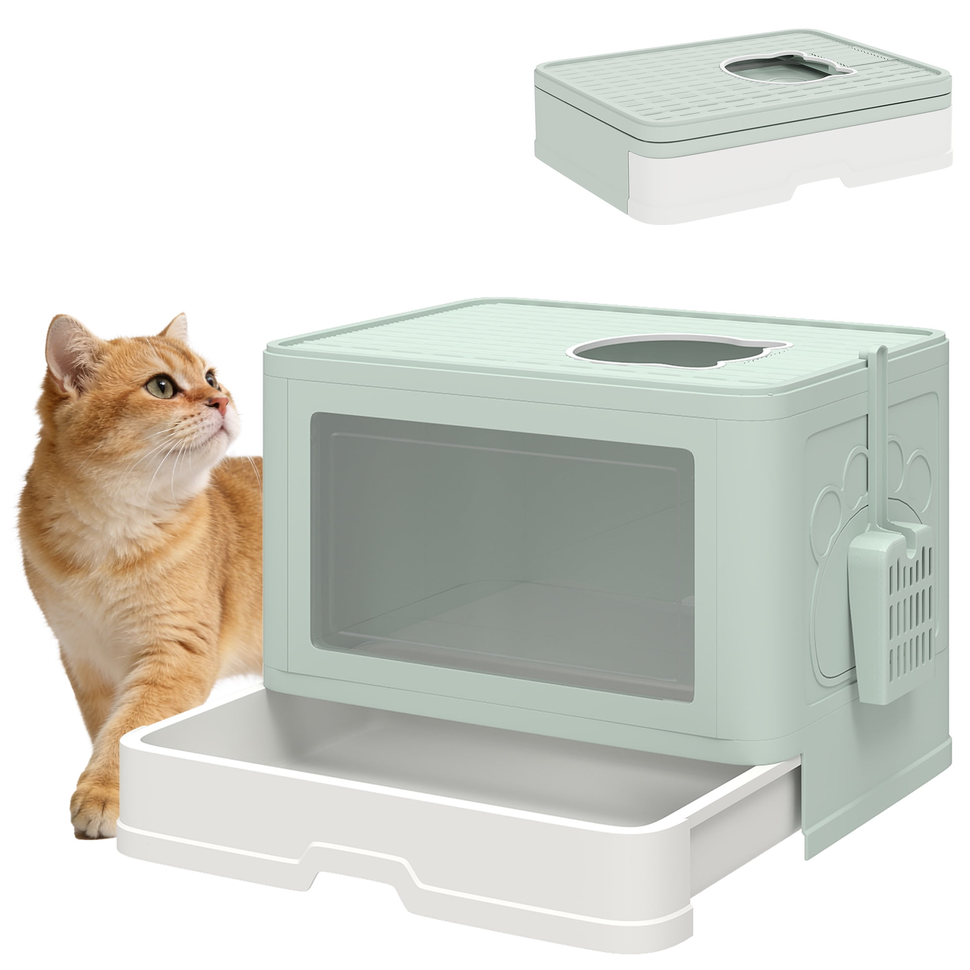 Click here for Pawhut Cat Litter Box  Front Enter & Top Exit Cat... prices