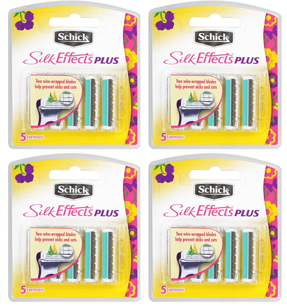 Schick Silk Effects Plus Wire-Wrapped Blades 5 ea (Pack of 4)