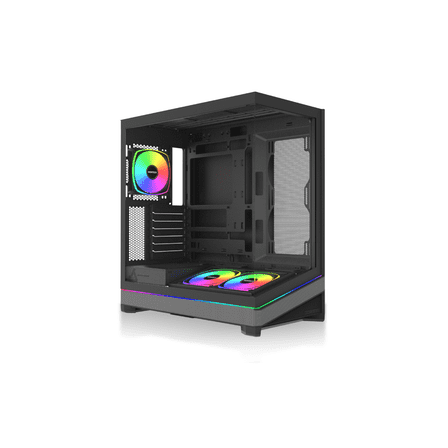 NZXT H9 Elite Mid-Tower ATX PC Case - All Black, Premium Dual-Chamber ...