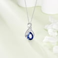 925 Sterling Silver Infinity Love Teardrop Necklace For Women, 2 Ct ...