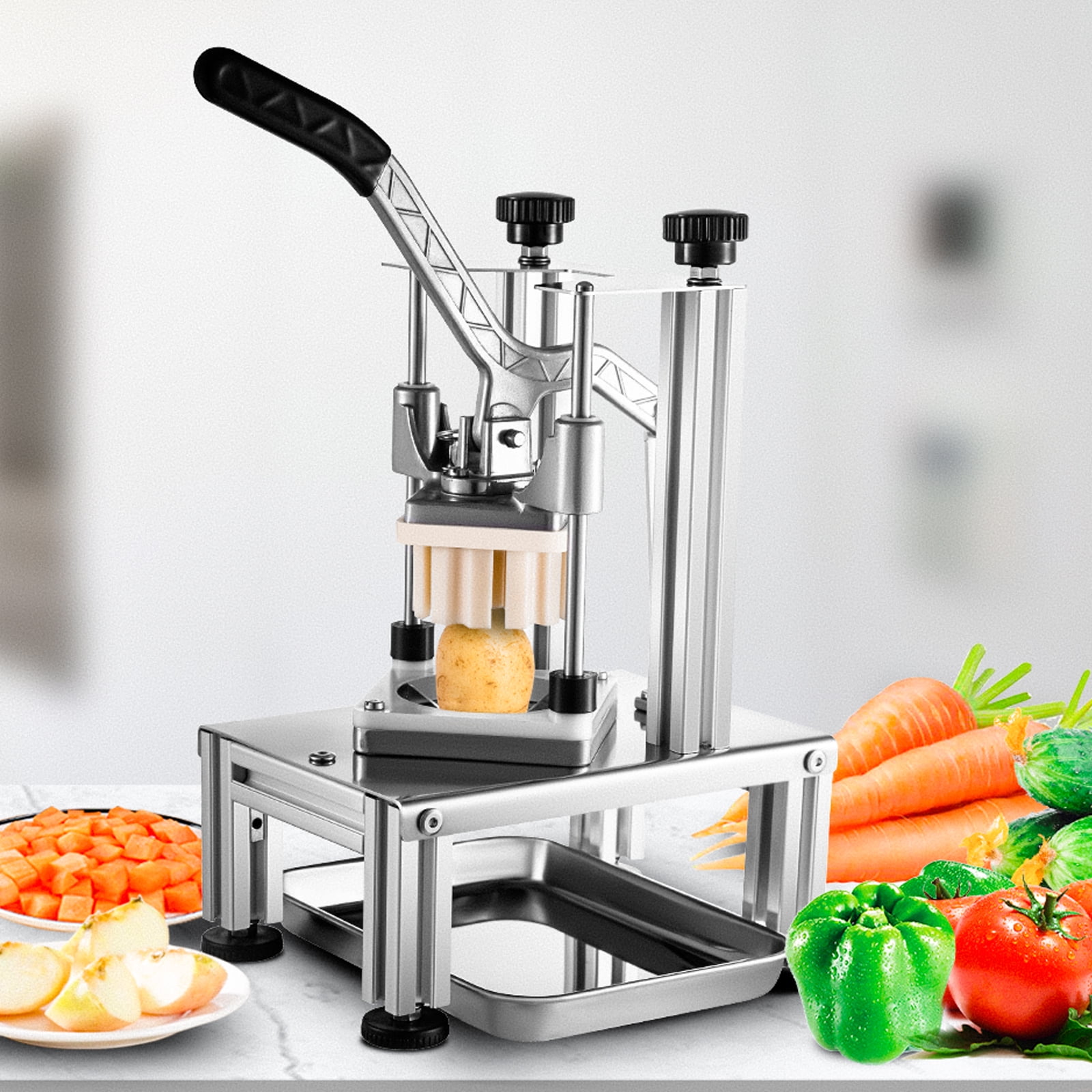 BENTISM Commercial Vegetable Dicer Commercial Chopper w/ 4 Blades ...