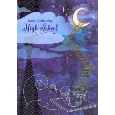 Designer Greetings Black Vines on Grad Cap : Sparkling White Swirled ...