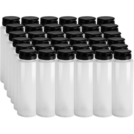 ZMLEVE Easy Squeeze Plastic Condiment Bottles with Black Flip Top Cap 8 ...