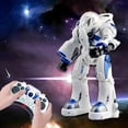 Spaceman RC Robot With Shoots Soft Rubber Missiles, Flashing Lights and ...