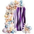 7.2FT Arch Backdrop Covers, Purple Striped Ombre Wedding Arch Cover ...