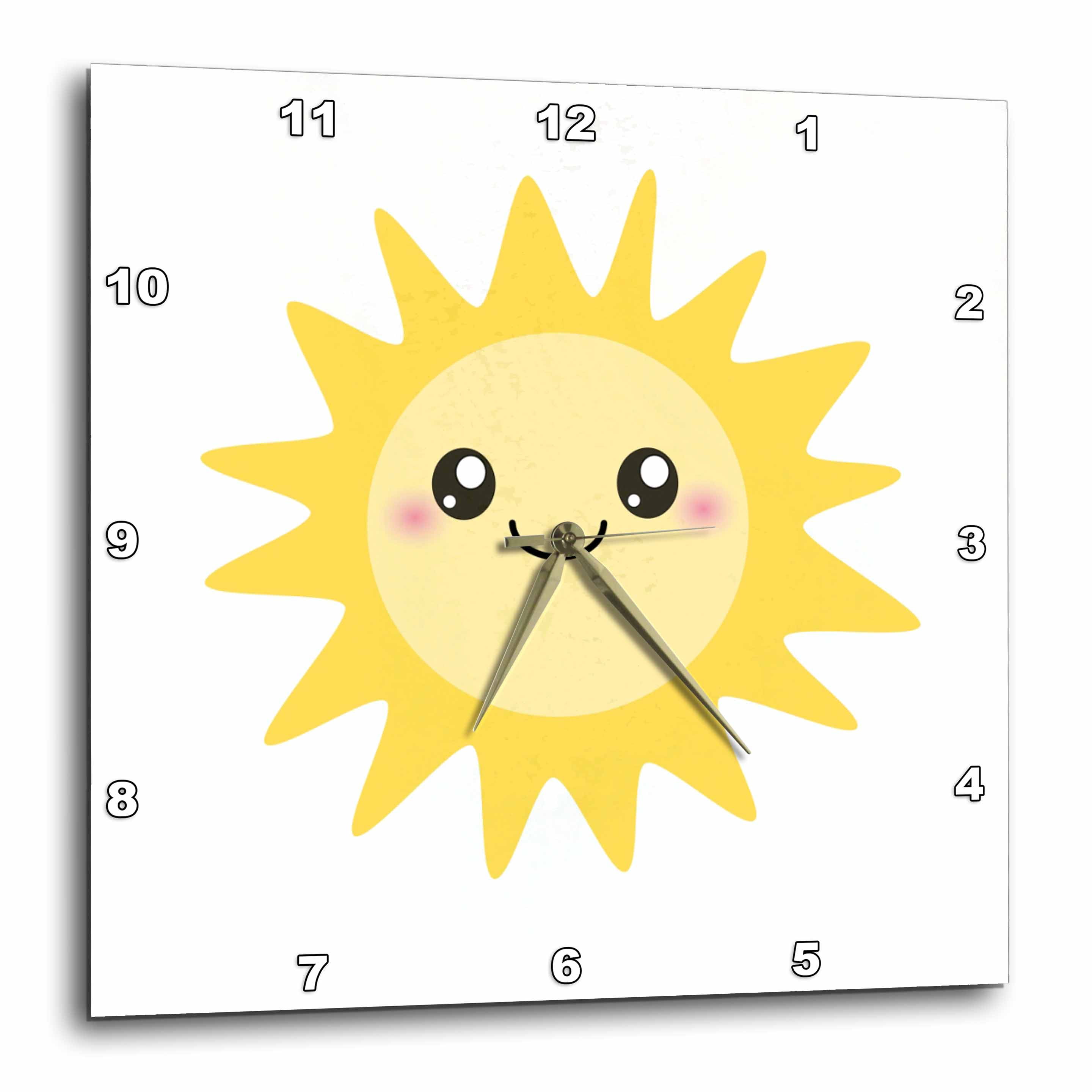 3dRose Cute happy sun - kawaii yellow sunny happy face - summer ...