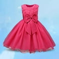 Girls Summer Party Dress Toddler Kids Puff Sleeve Evening Gown ...