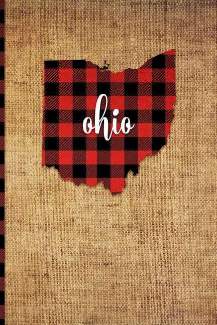 Ohio: 6 X 9 108 Pages: Buffalo Plaid Ohio State Silhouette Hand ...