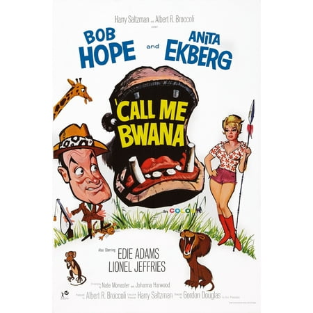 Call Me Bwana British Poster Art From Left: Bob Hope Anita Ekberg 1963 ...