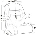 Northcaptain Charcoal/Black Weatherproof Low Back Boat Seat - Walmart.com