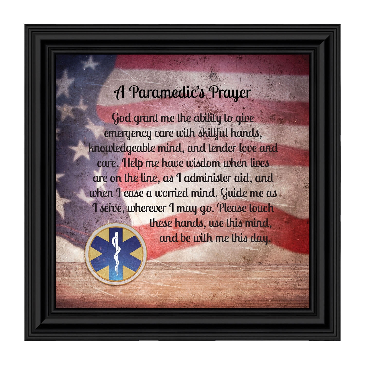 Prayer for the Paramedic Framed Poem, First Responders Gift, EMS, EMT, Gift for a Paramedic and ...