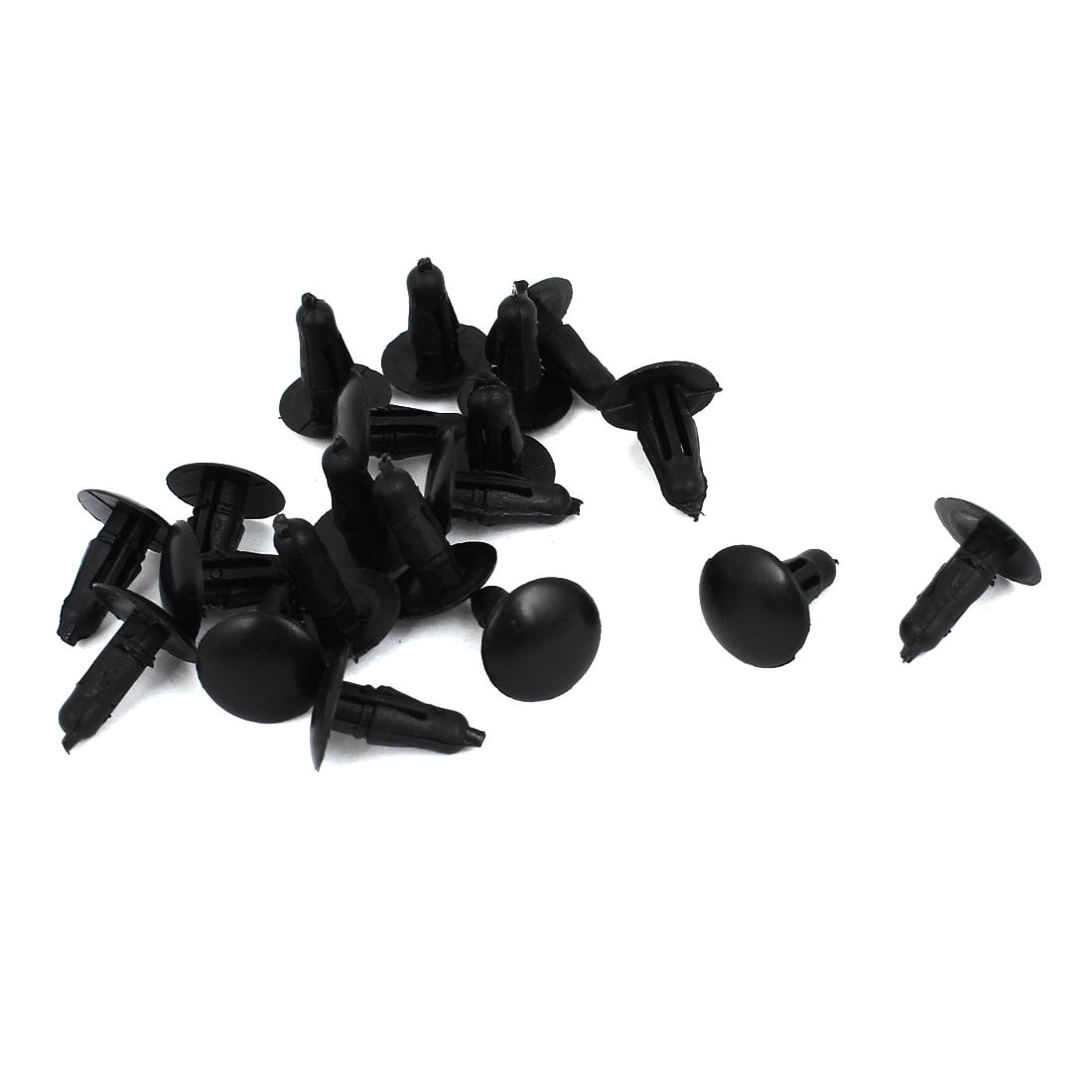 Unique Bargains 20Pcs 6mm x 15mm Black Plastic Rivets Fastener Fender ...