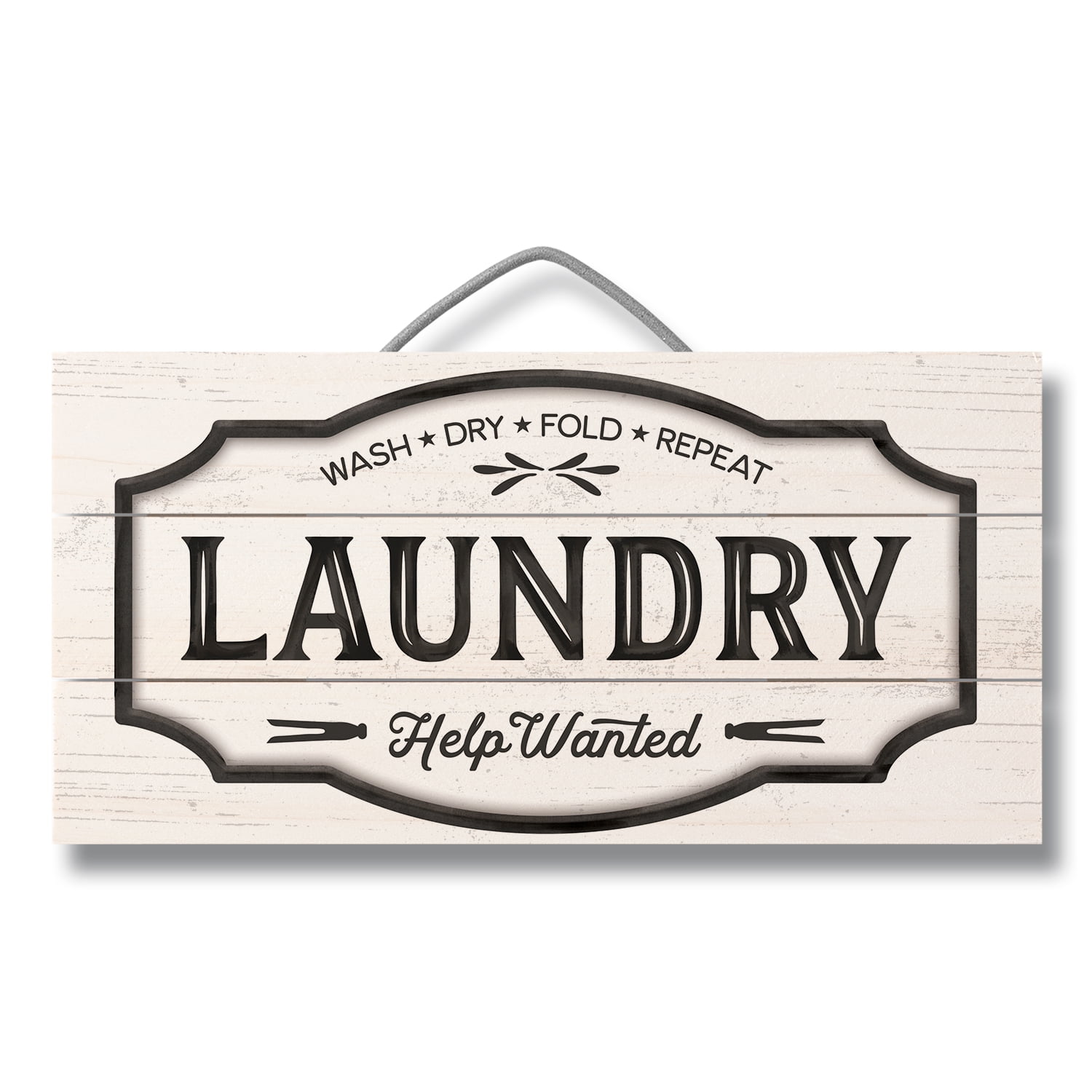 CounterArt "Laundry Help Wanted" Slatted Pallet Wood Wall Sign 12" by 6 ...