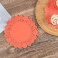 100 Pack 8 Inch Red Lace Paper Doilies Disposable Round Table Decor ...