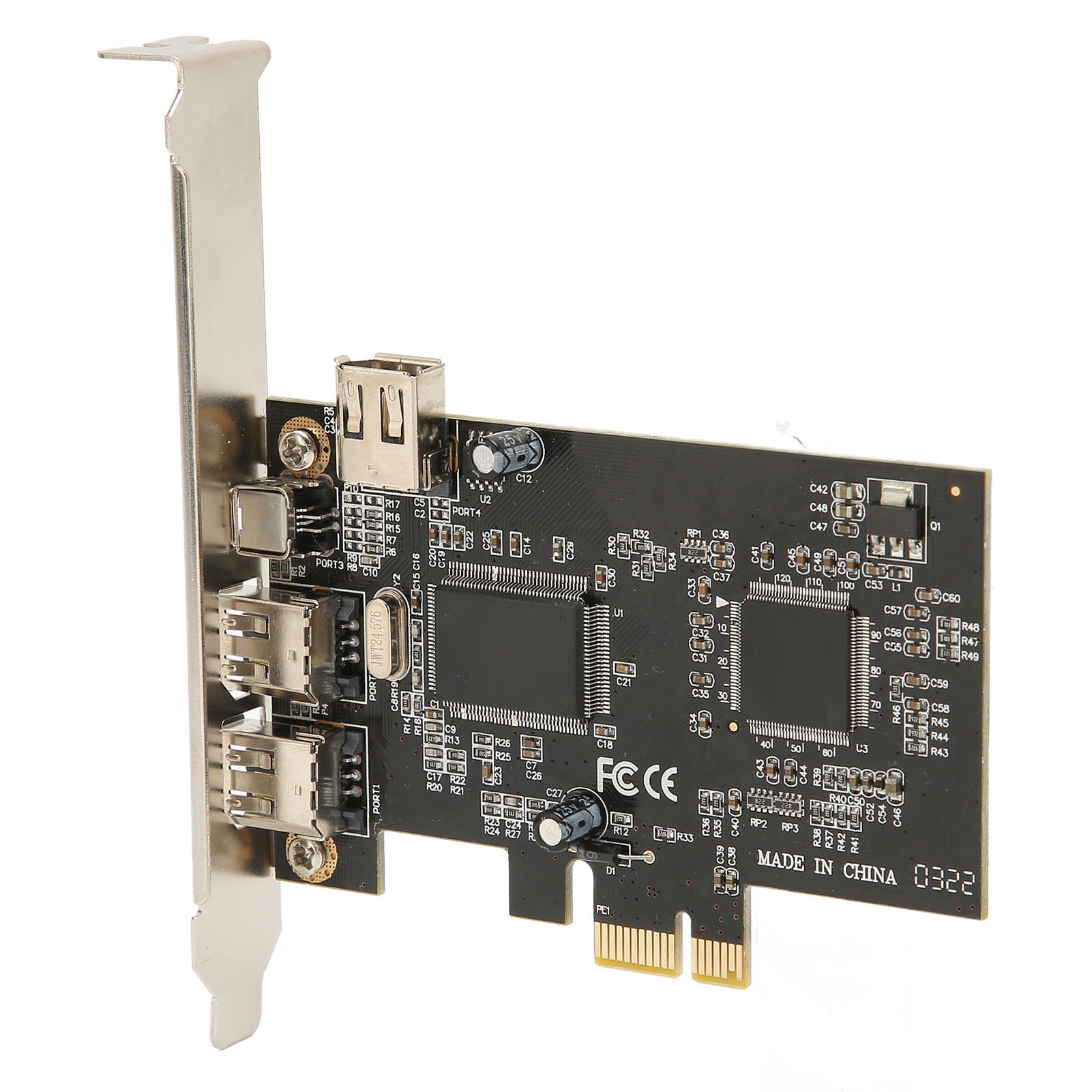 Adaptador de tarjeta elevadora PCIE X1 a IEEE 1394A, canal dúplex ...