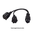 30Cm Electrical Adapters Splitter Cable IEC320 To Double NEMA1 15R And ...