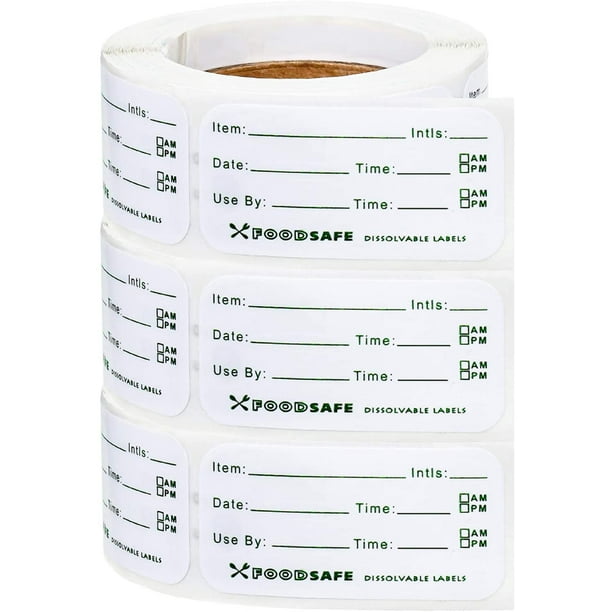 3 rolls of catering food labels Food date storage labels 1 x 2 inches ...
