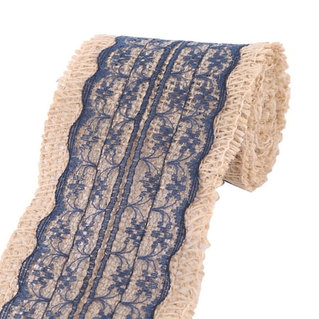 Home Burlap DIY Craft Sewing Belt Rope Ribbon Roll Ornament Navy Blue 1 ...