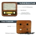 Master Tailgaters Fuse RAD-V1 Vintage Retro Radio | Real Wood Exterior | Bluetooth, AM/FM ...