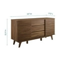 Modway, Modern Wood Sideboard Buffet Table, 63" Walnut - Walmart.com