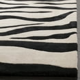 SAFAVIEH Soho Frazier Zebra Striped Wool Area Rug, Beige/Black, 2' x 3 ...