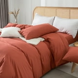 ZOVAN Duvet Cover Set 100% Washed Cotton Super Soft Breathable Durable ...