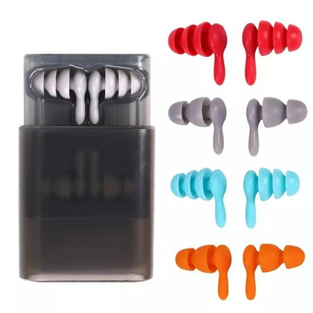 Noise Cancelling Ear Plugs 2 Pairs Reusable Soft Silicone Ear Plugs ...