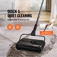 Manual Carpet Sweeper 7.87 Inch Cleaning Width, 300ML Dust Bin Portable ...