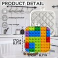 BaHomeck Heat Resistant Hot Pads 4 pack Colorful Blocks Drawing Square ...
