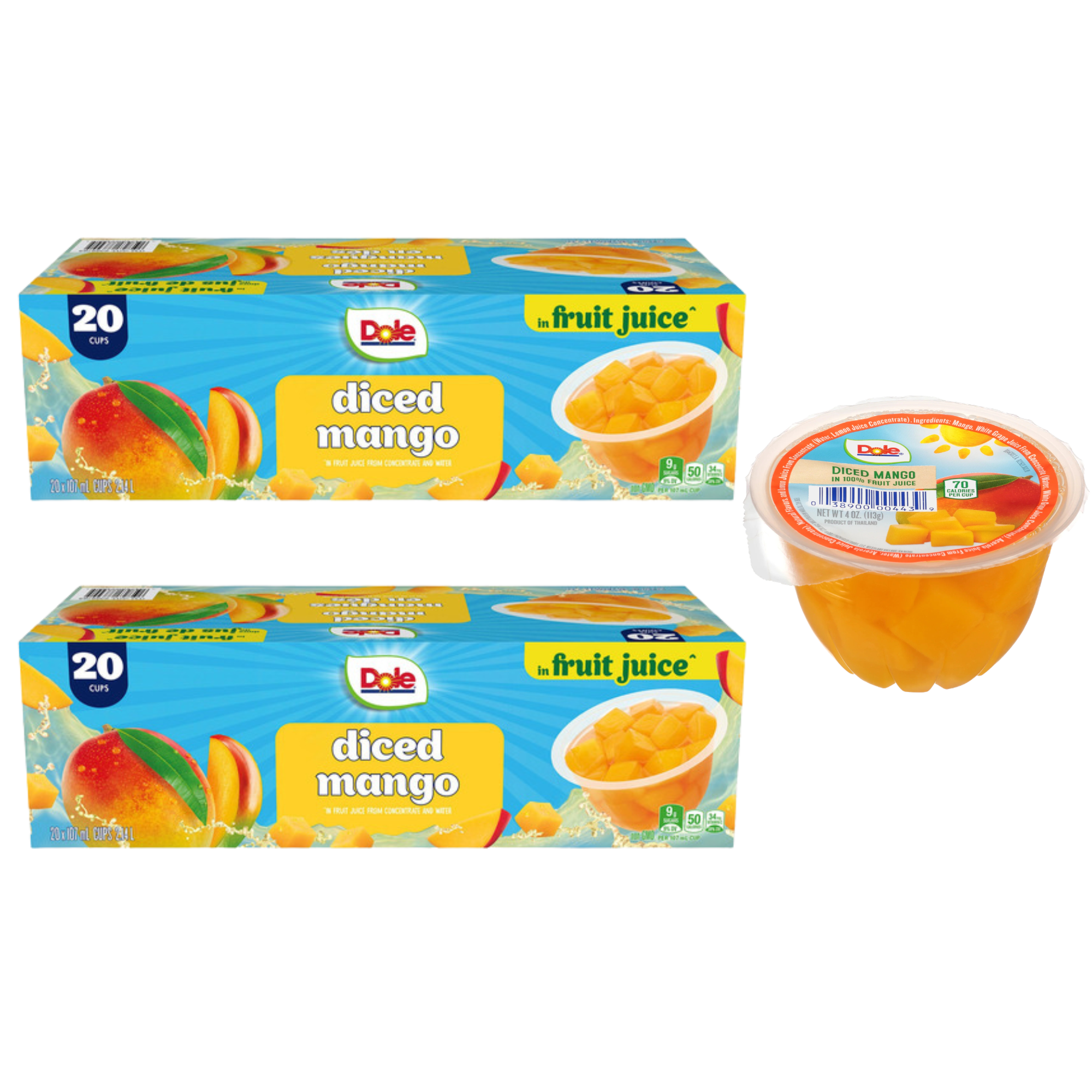 Click here for Dole Diced Mango Fruit Snack Cups  20 × 107 Ml (Pa... prices