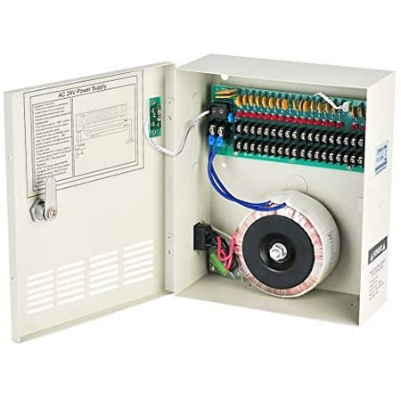 Fulbox 18 Channel AC 24V 10 Amp Reset Fuse CCTV DC Distributed Power ...