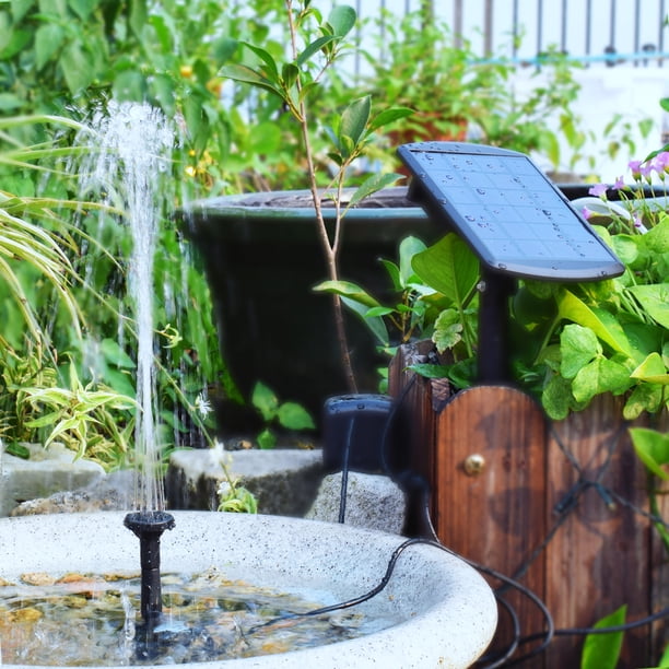 QINXIN 6v 1.8w Pompe à Fontaine Solaire Pompe à Eau avec 8 Panneaux de ...
