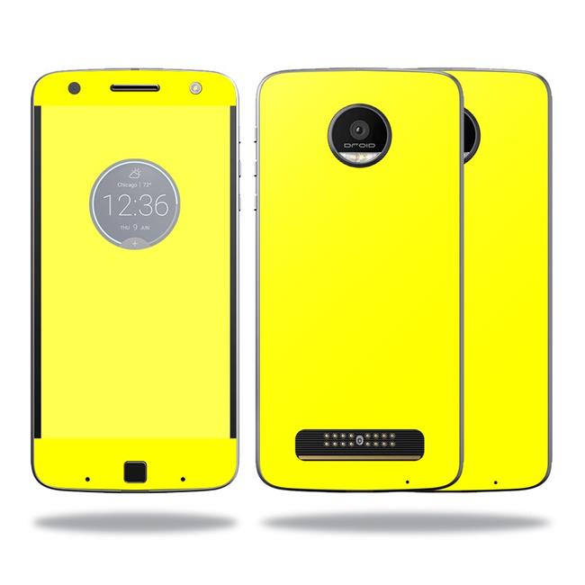MightySkins MOMZFO-Solid Yellow Skin for Motorola Moto Z Force Sticker ...