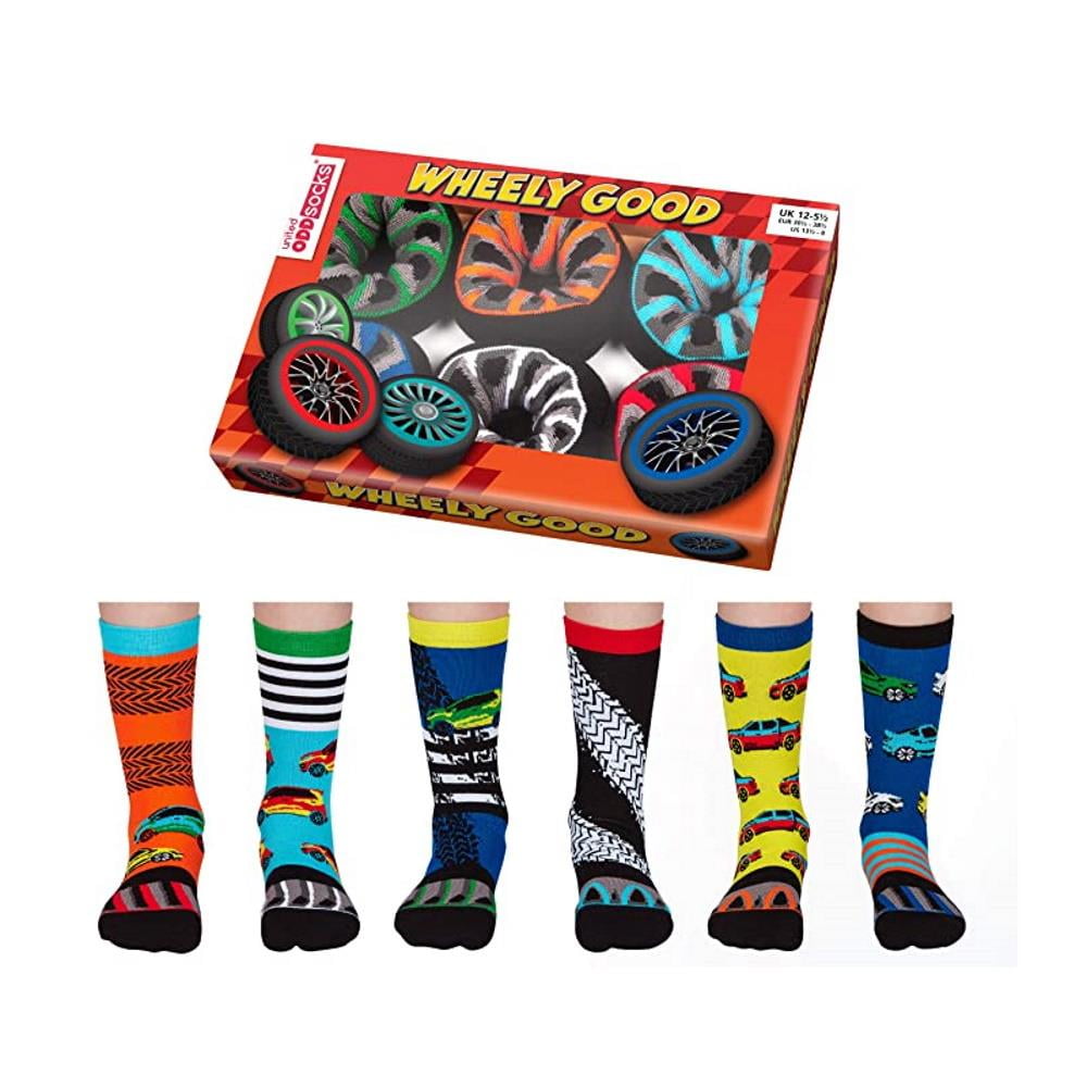 United Oddsocks Wheely Good 6 Oddly Coordinated Wheels Kids Socks US 13 ...
