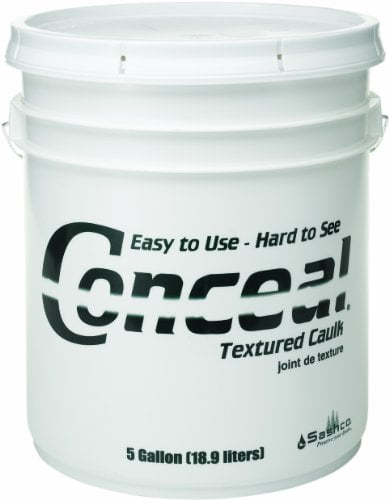 Sashco 46065 Conceal Acrylic Latex Textured Caulk, 5-Gallon Pail ...