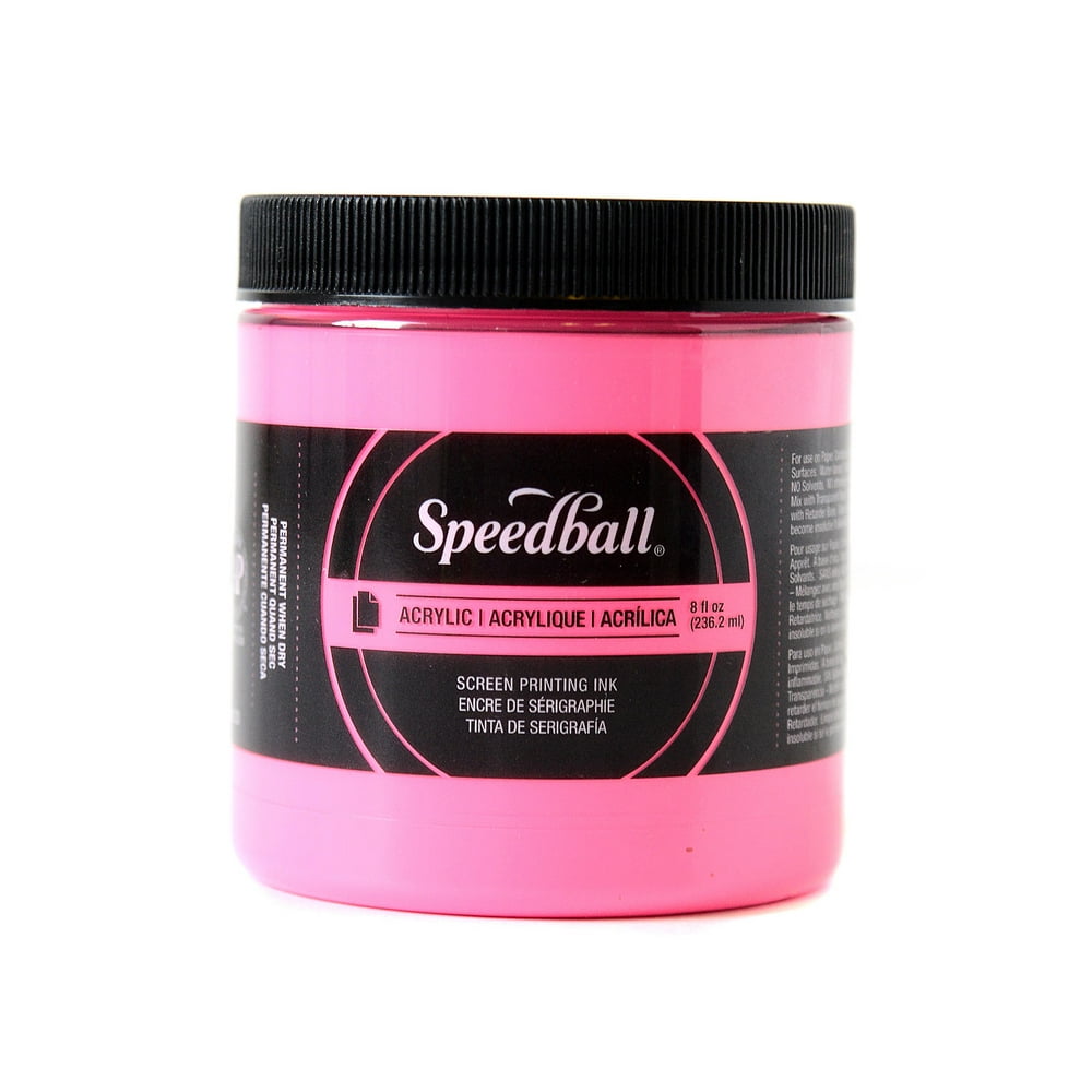 Acrylic Screen Printing Ink fluorescent hot pink, 8 oz. (pack of 2 ...