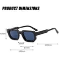 6 - Pack Vintage Rectangle Frame Sunglasses For Men & Women With Uv400 ...