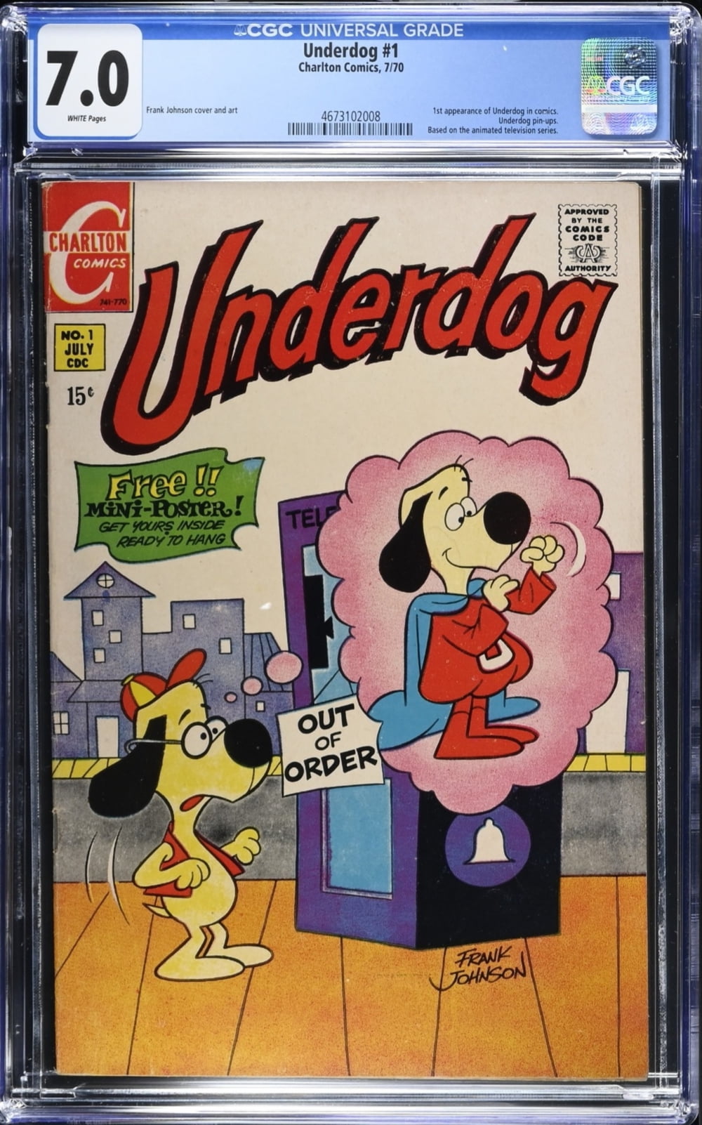 Underdog #1 - CGC 7 Comic Book - Walmart.com