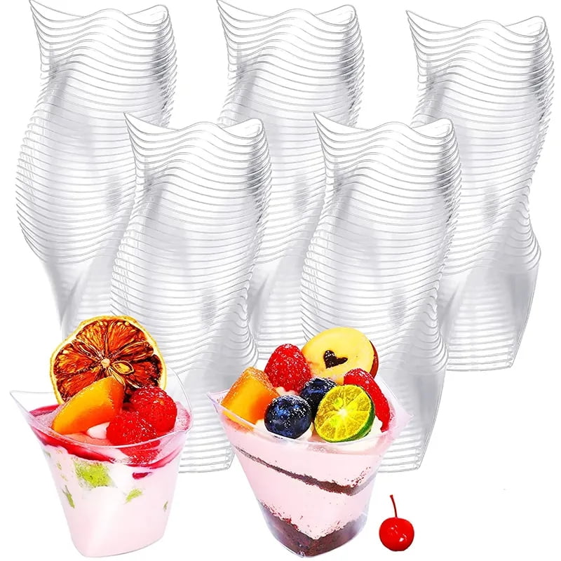Click here for Fangchaonan 20pcs 100ml Disposable Plastic Dessert... prices