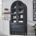 SinCiDo Arched Kitchen Pantry Storage Cabinet, 71" Tall Wood Pantry ...